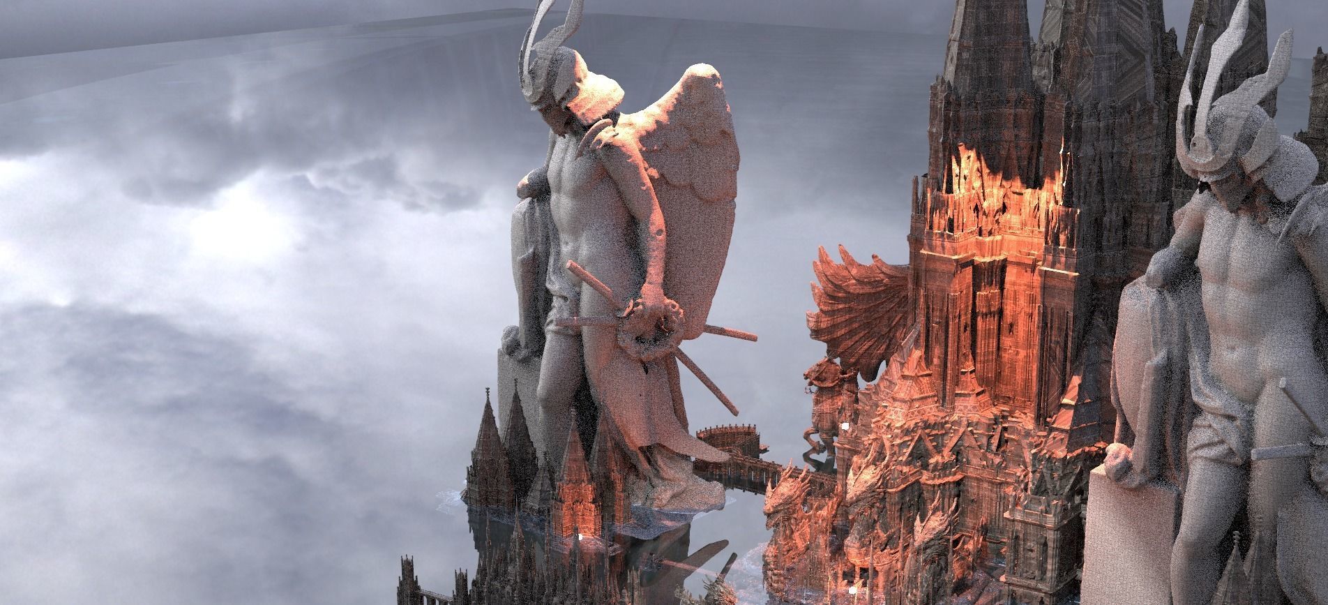 Ronin Samurai Palace Temple Kit bash 3D model | CGTrader