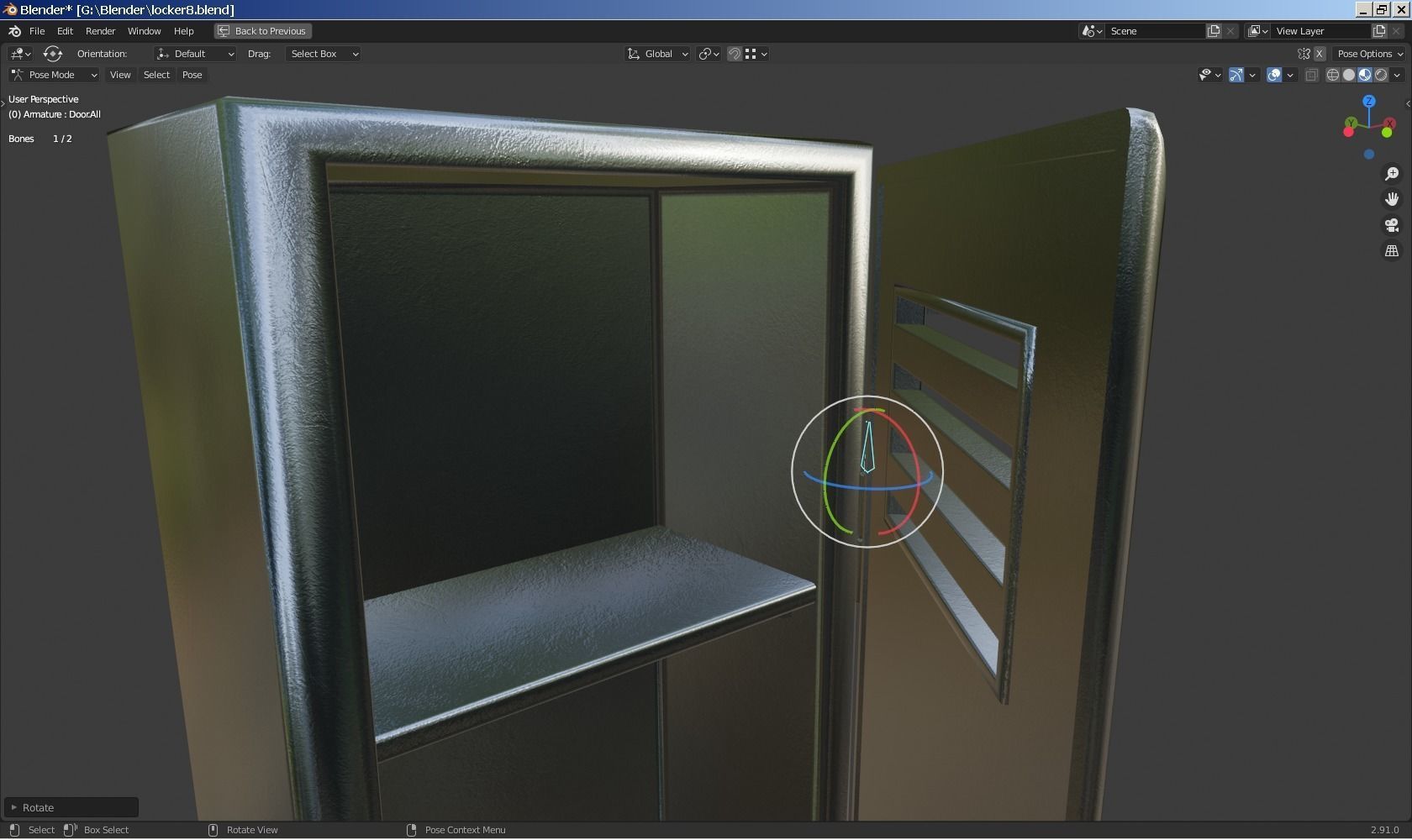 Two rigged lockers for a gym school workplace 3D model rigged | CGTrader