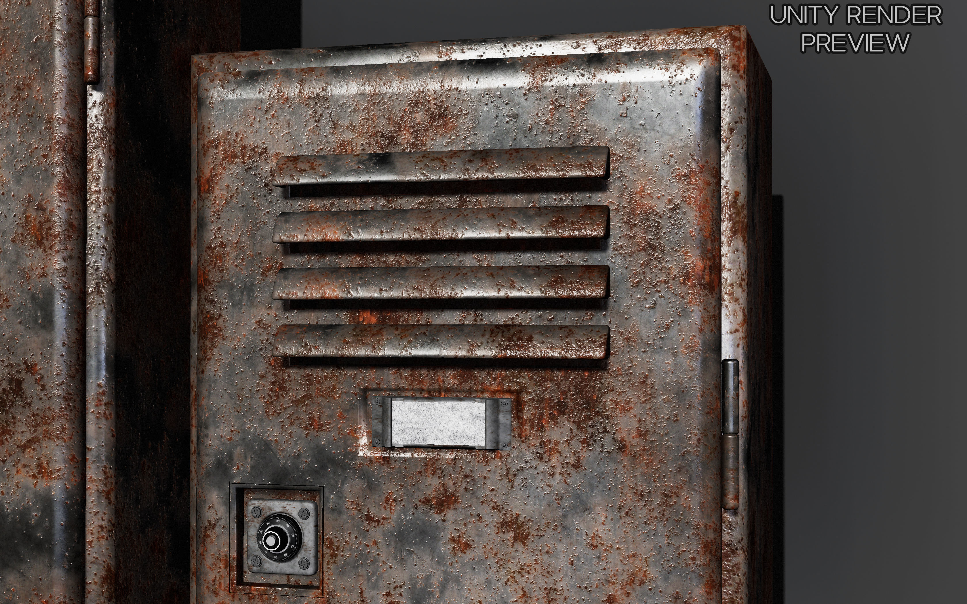 Two rigged lockers for a gym school workplace 3D model rigged | CGTrader