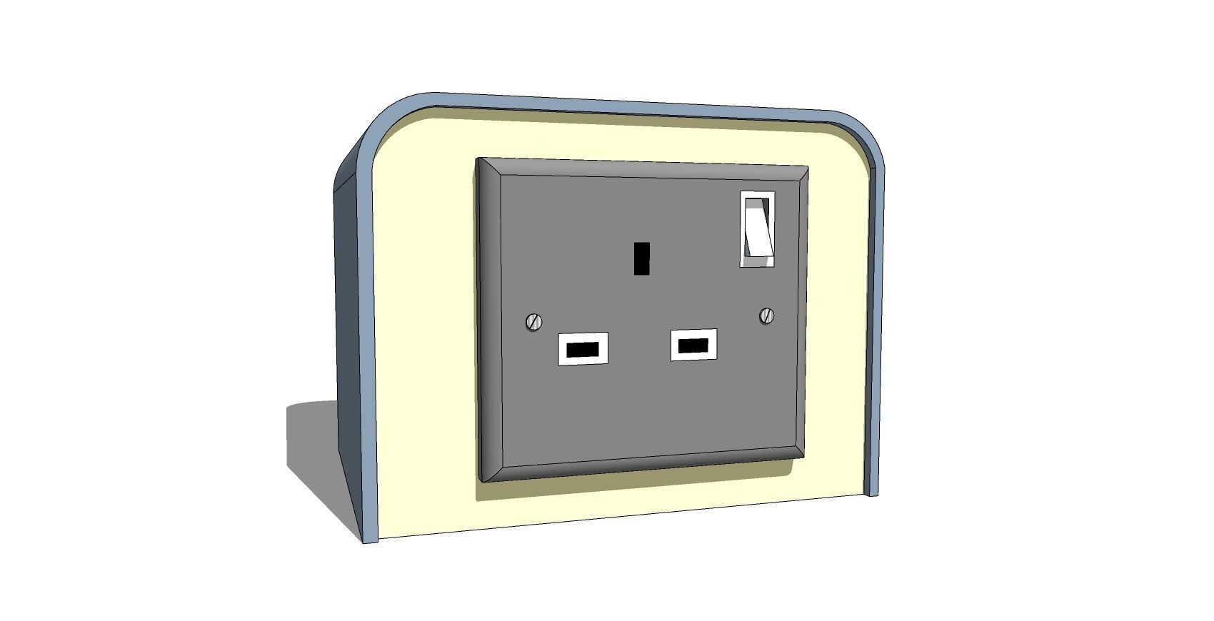 Switch socket 3D model | CGTrader