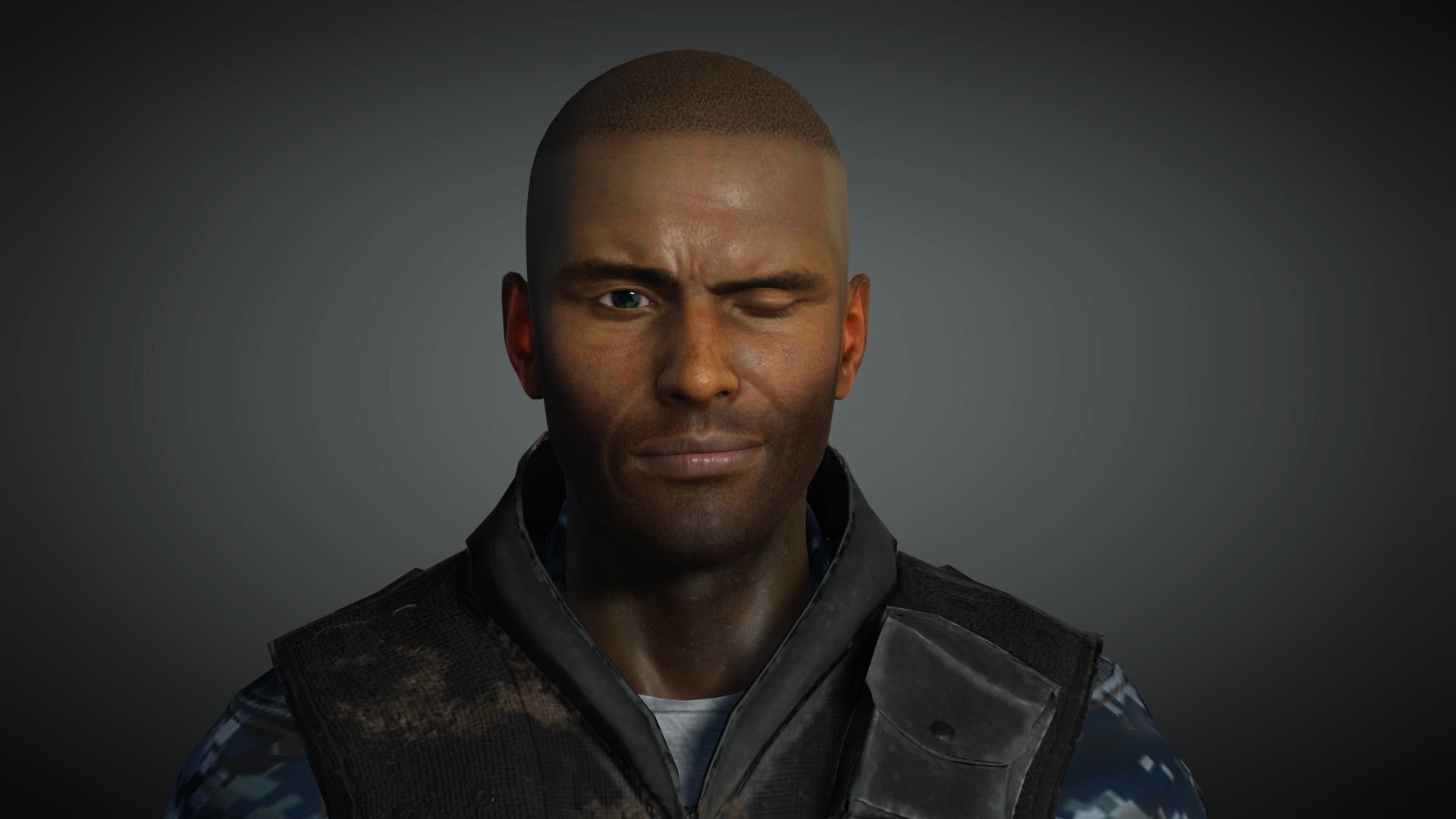 3D model AAA Military Male Character 05 VR / AR / low-poly rigged ...