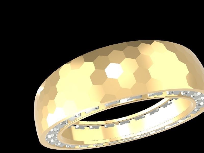 hammered texture ring stl file verified 3D model 3D printable | CGTrader