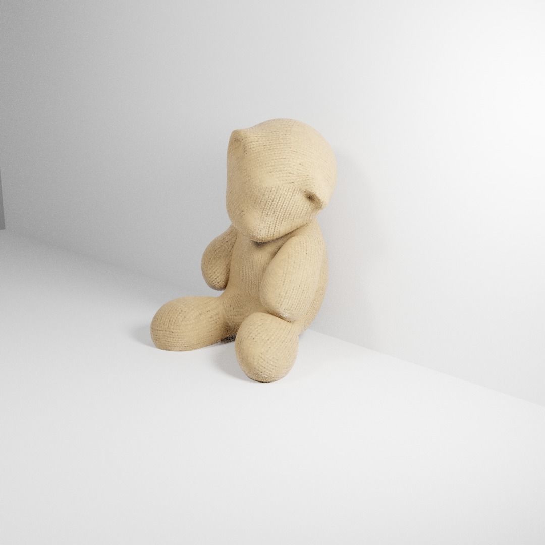 teddy bear scene on attic 3D model rigged | CGTrader