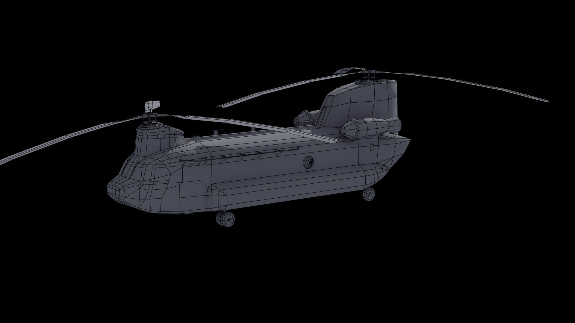 3D model CH47 Chinook Helicopter LD1 VR / AR / low-poly | CGTrader
