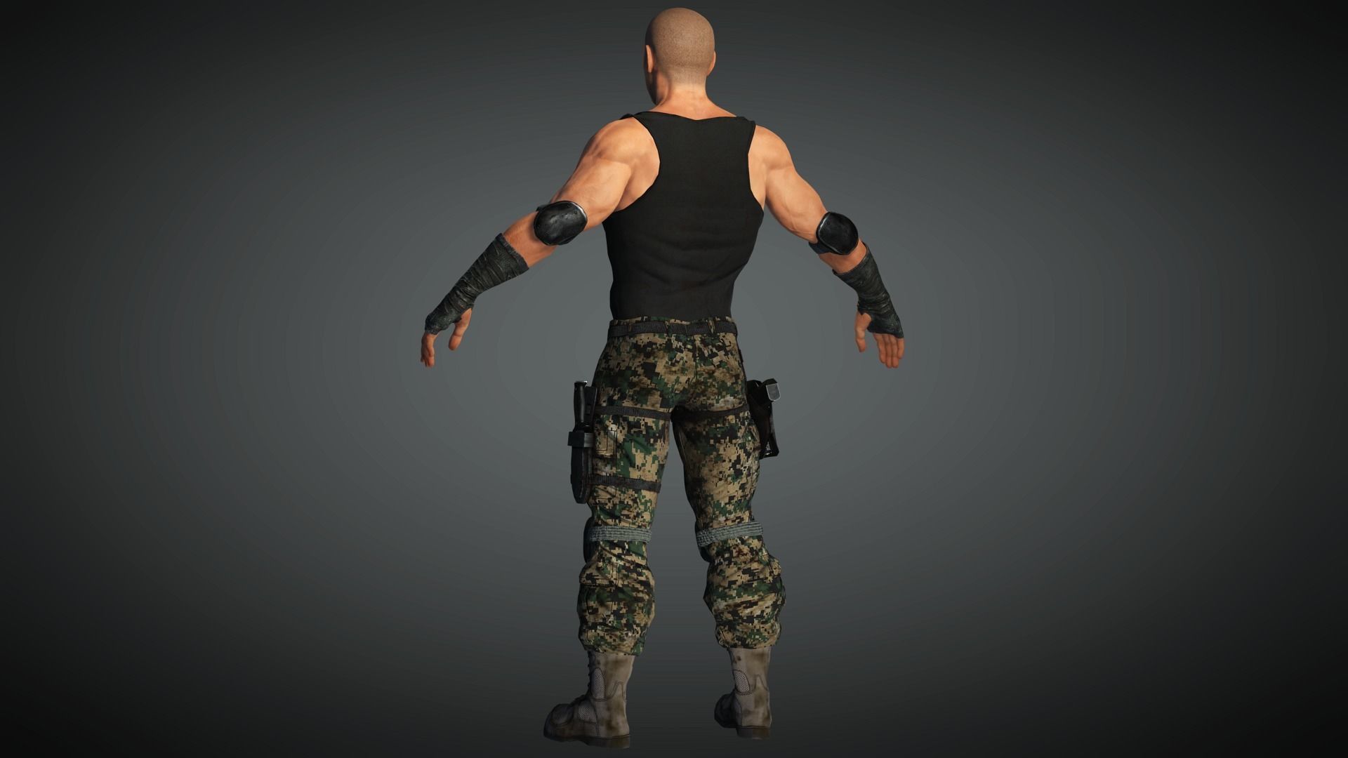 3D model AAA Military Male Character 08 VR / AR / low-poly rigged ...