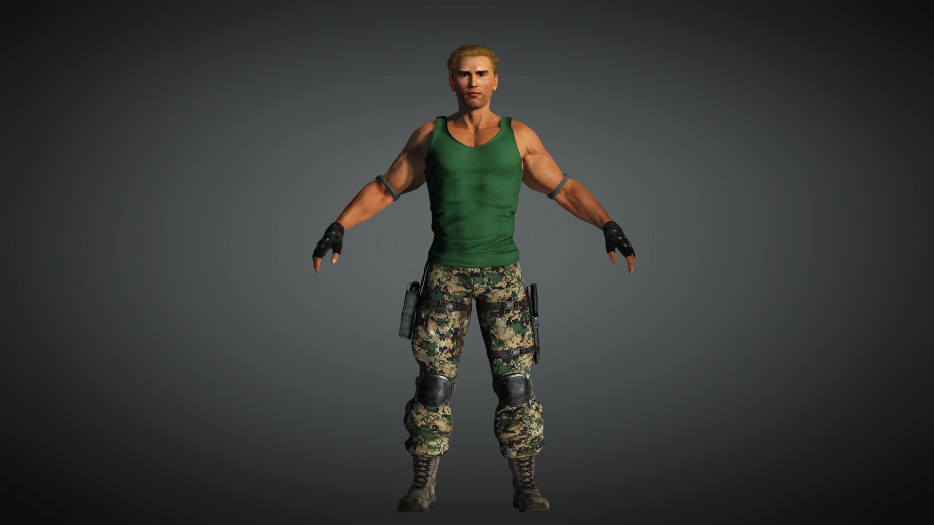 3D model AAA Military Male Character 10 VR / AR / low-poly rigged ...