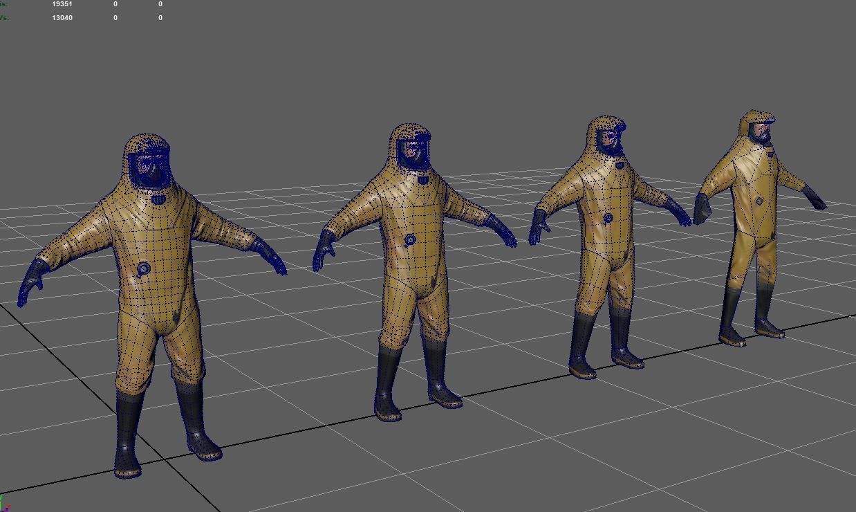 3D model Game-ready Biohazard suit VR / AR / low-poly | CGTrader