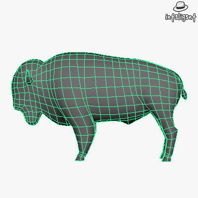 3D model Low Poly Bison VR / AR / low-poly | CGTrader