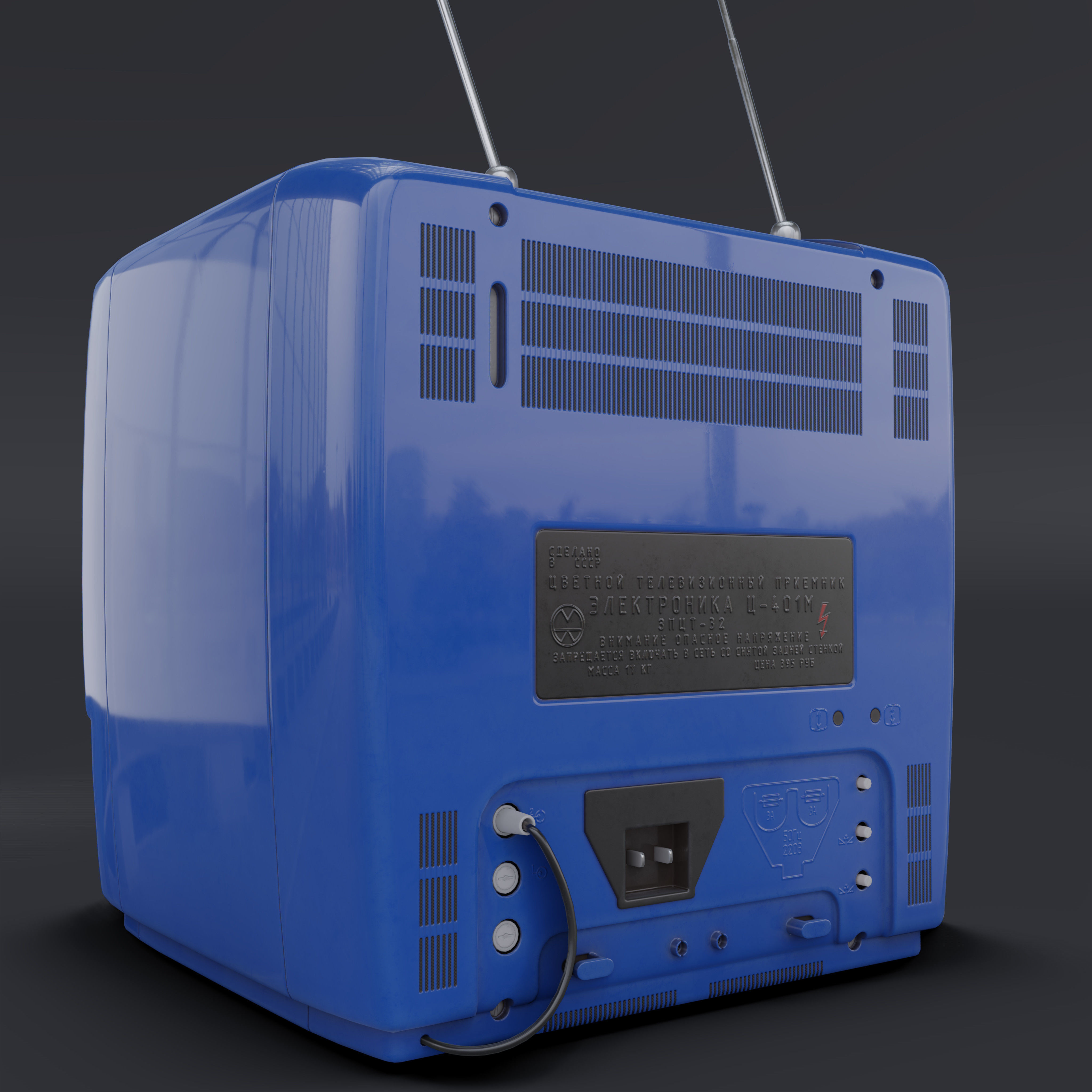 3D model Soviet vintage TV VR / AR / low-poly | CGTrader