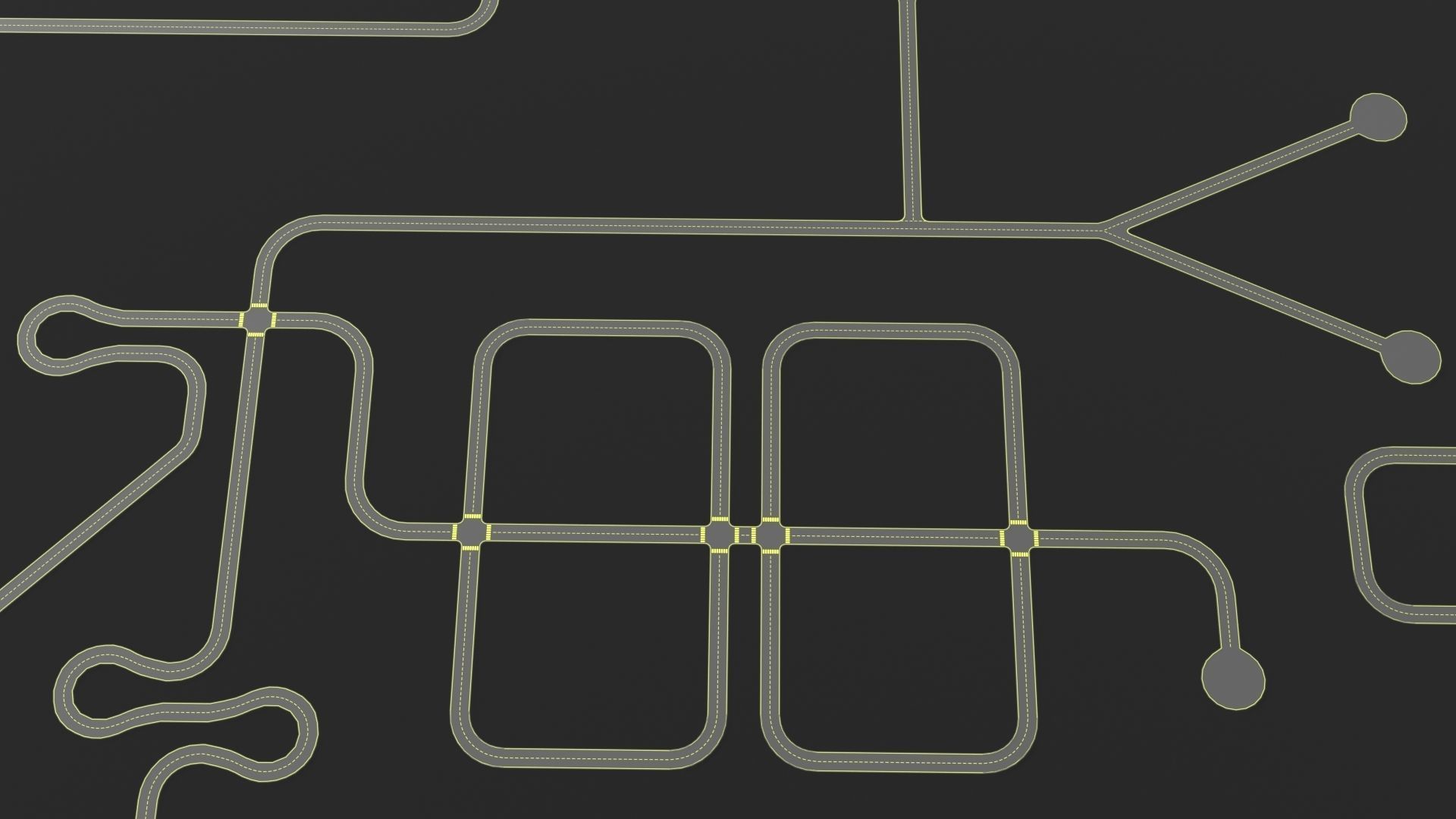 3D model Modular road pack VR / AR / low-poly | CGTrader