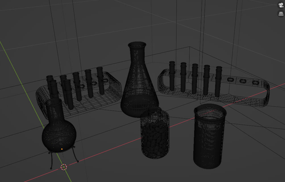 Chemical flasks set 3D model | CGTrader