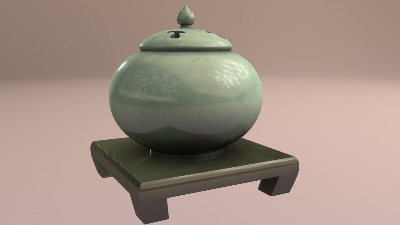 Ceramic censer 3D model | CGTrader