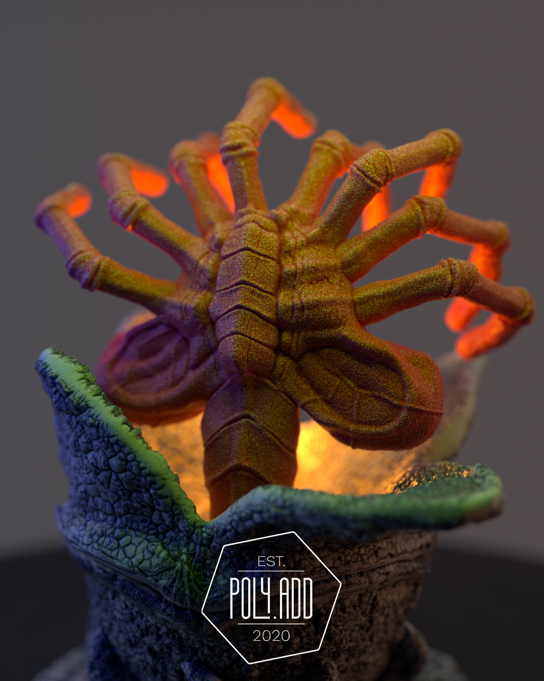 Alien - Facehugger in Egg 3D model 3D printable | CGTrader
