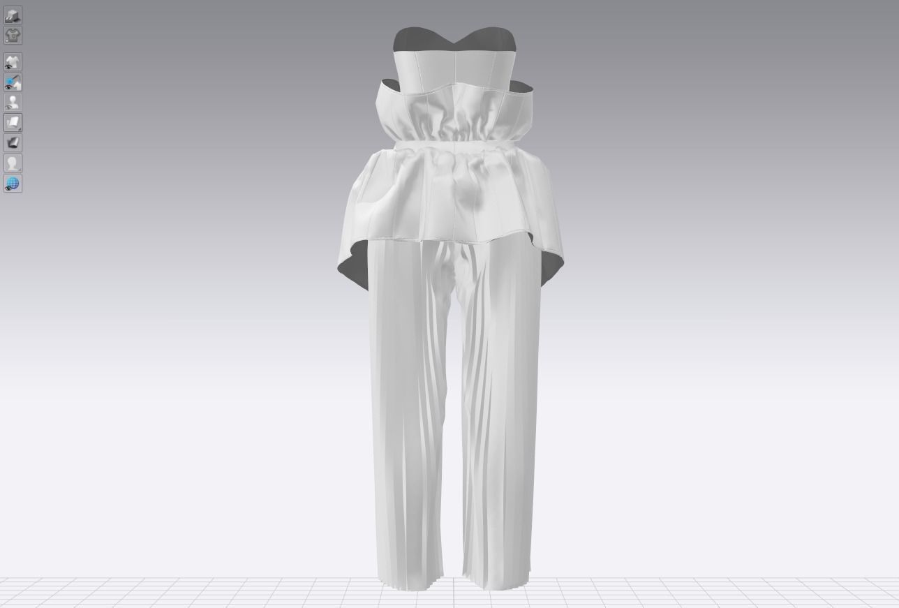 Womens black jumpsuit with an Arabic sadu print 3D model | CGTrader