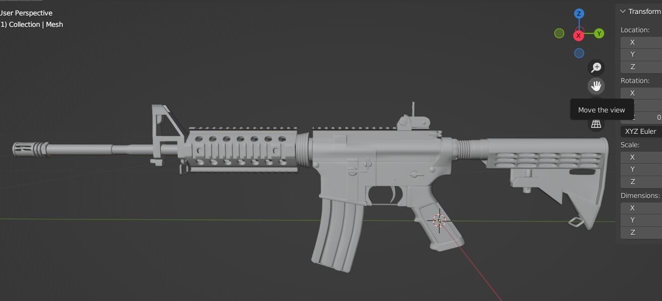 3D model M4A1 assault rifle Low-Poly model VR / AR / low-poly | CGTrader
