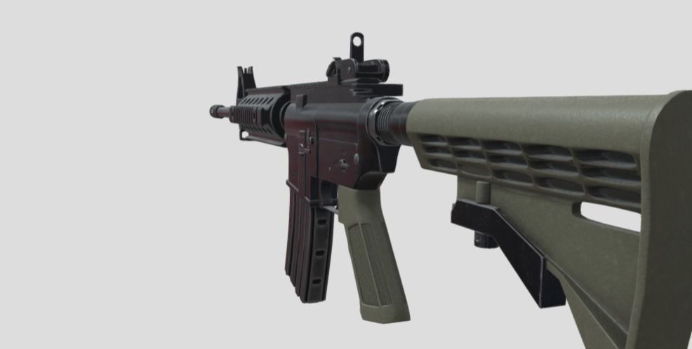 3D model M4A1 assault rifle Low-Poly model VR / AR / low-poly | CGTrader