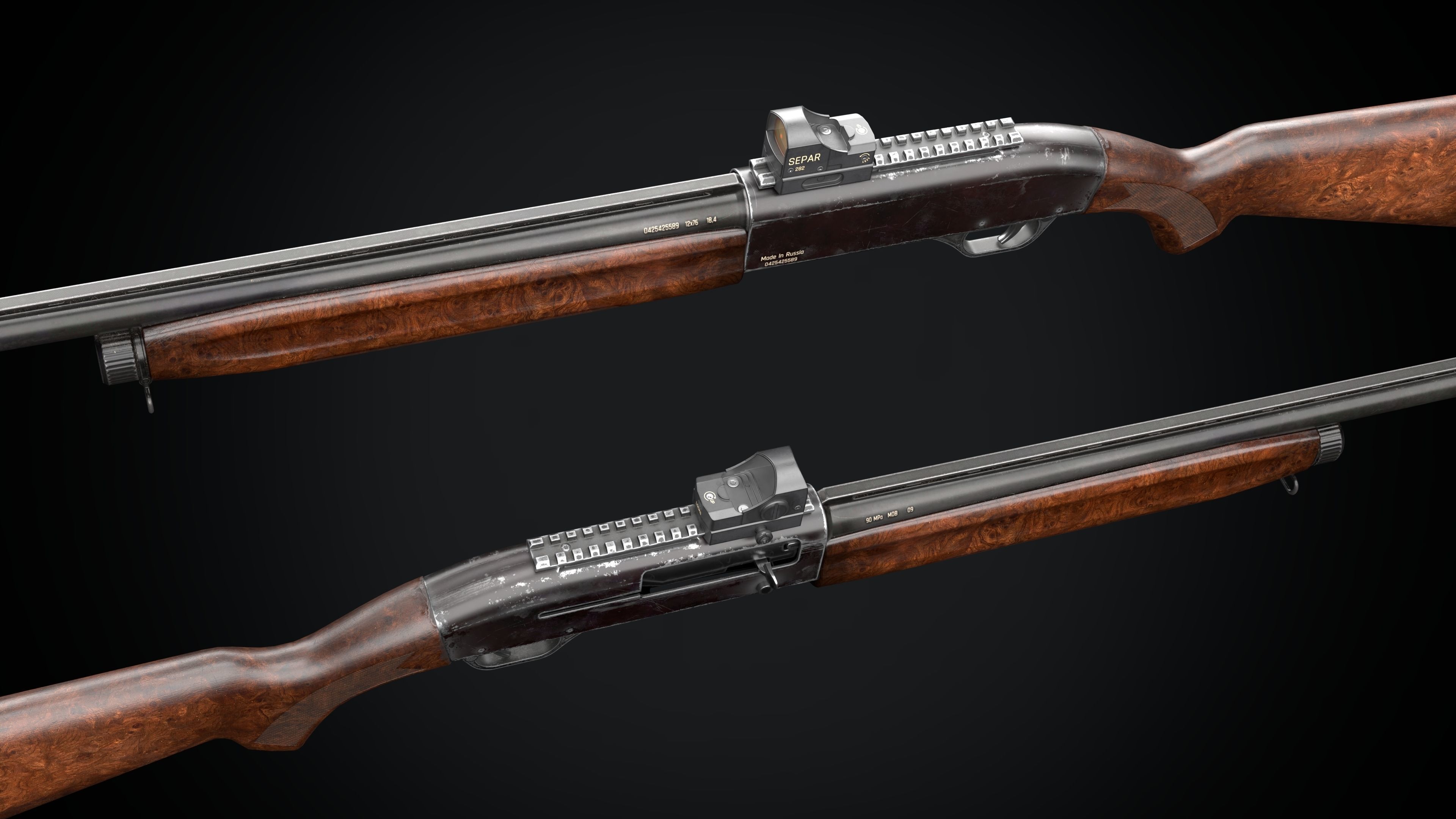 3D model MP-153 Semi-Automatic Shotgun VR / AR / low-poly | CGTrader