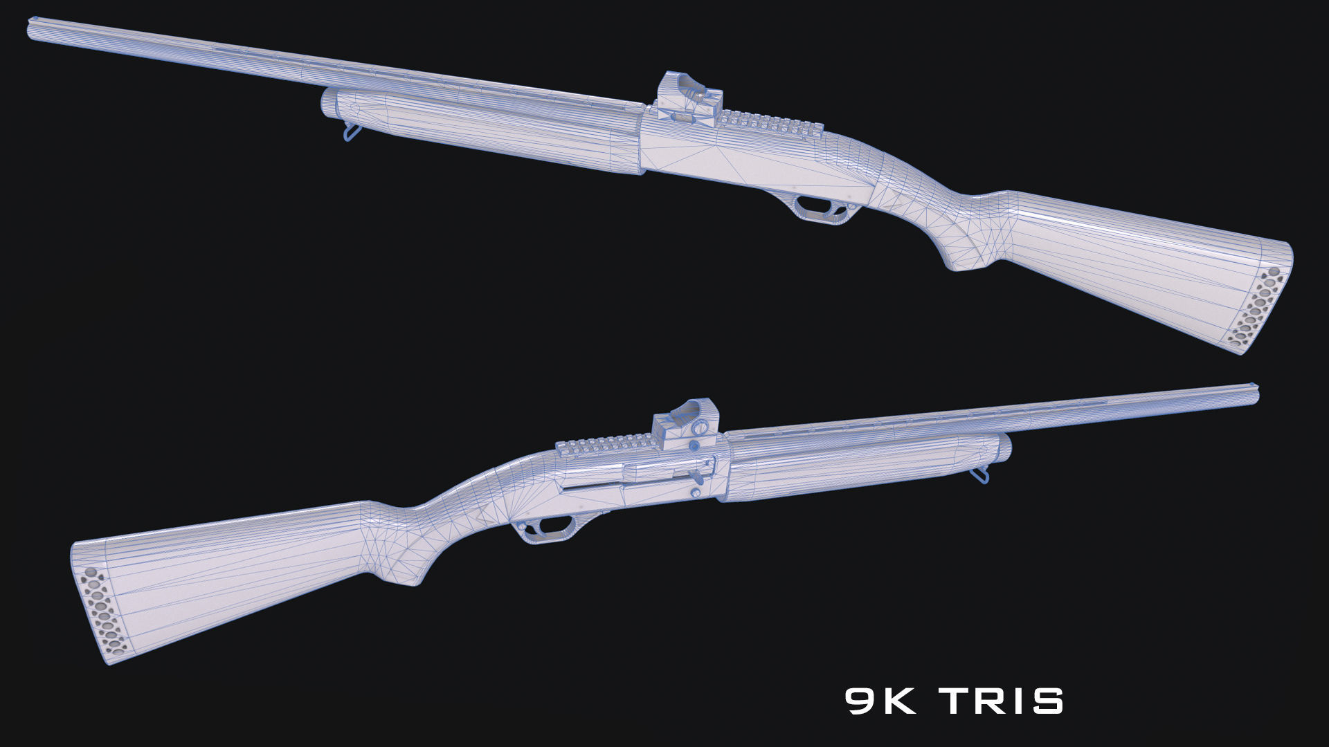 3D model MP-153 Semi-Automatic Shotgun VR / AR / low-poly | CGTrader