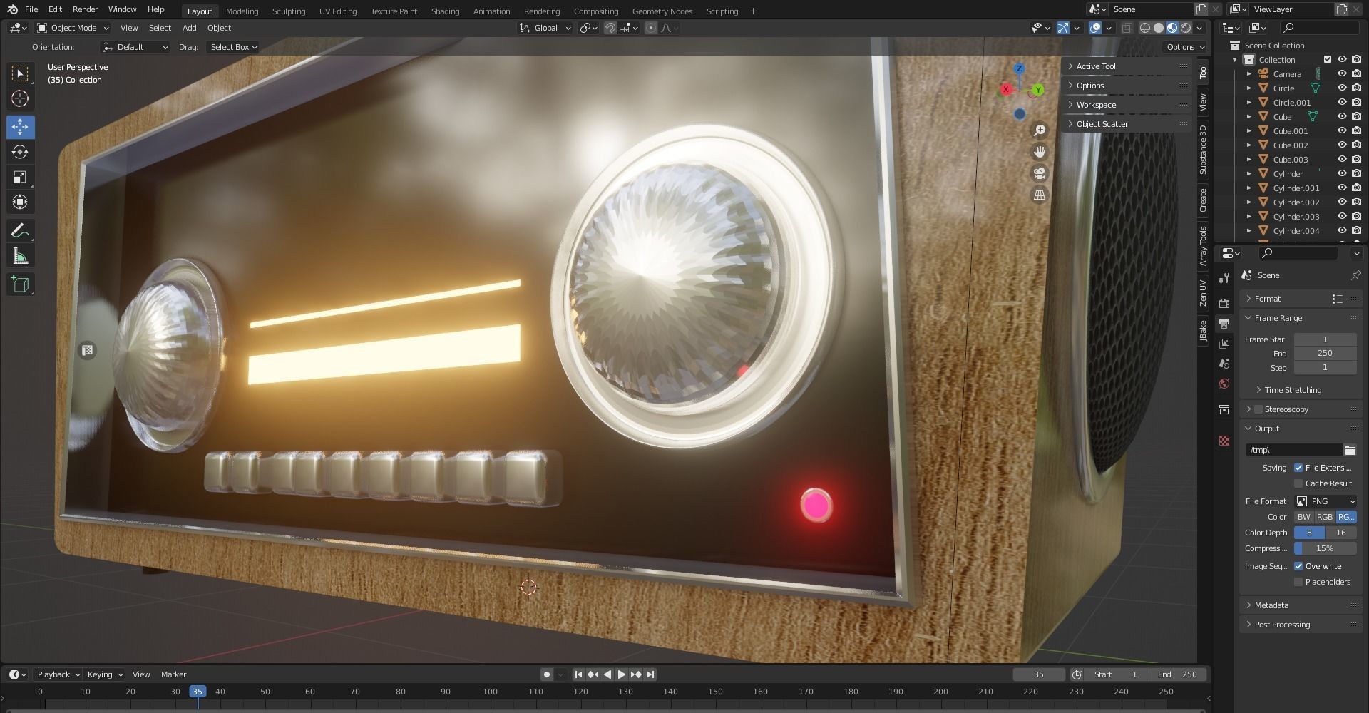 Retro Radio 3D model | CGTrader