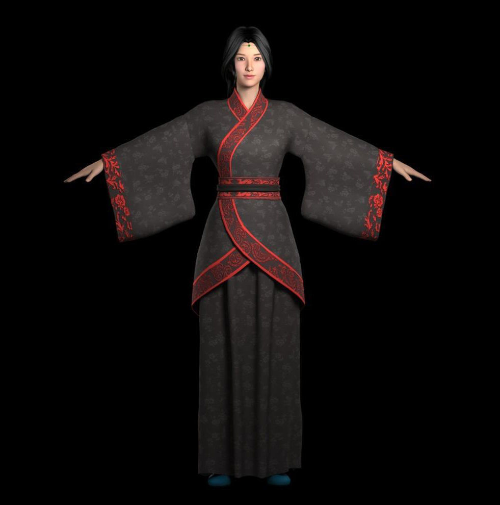 Chinese Hanfu beauty 3D model | CGTrader