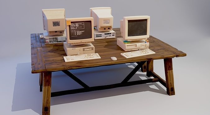 Old computer 3D model | CGTrader
