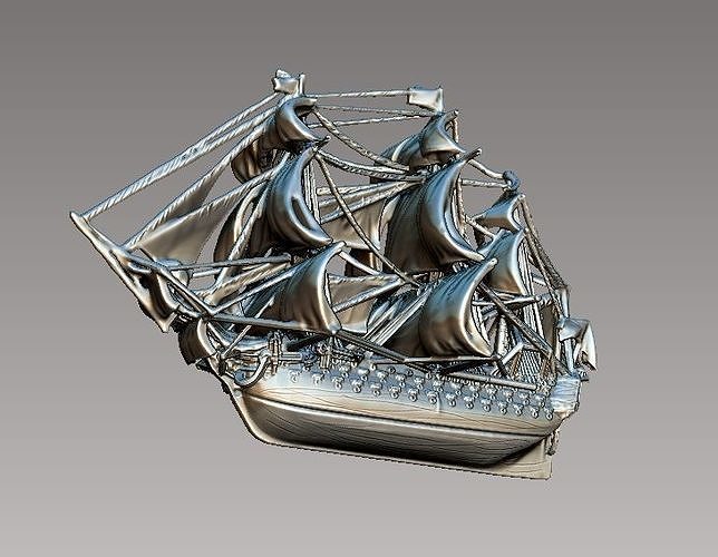 ship dirty scan style 3D model 3D printable | CGTrader