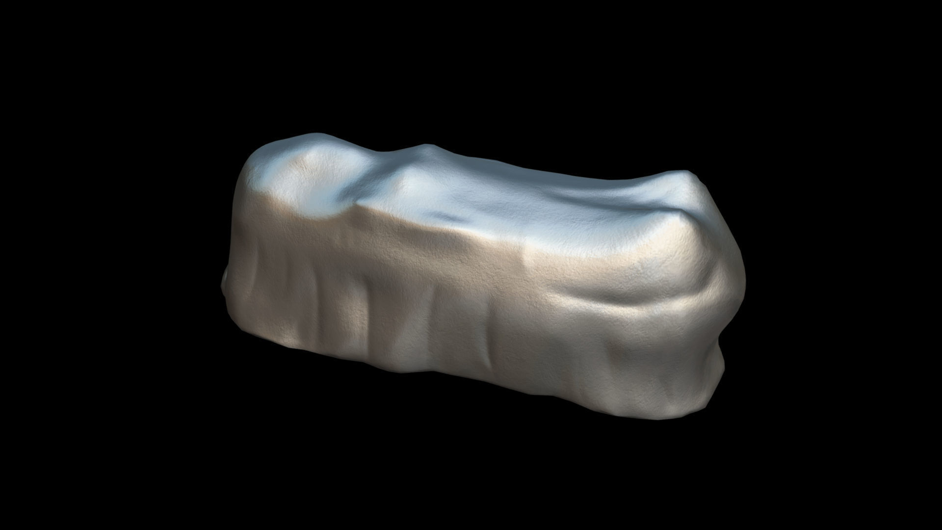 3D model Dead Body covered with a sheet on a stretcher VR / AR / low ...
