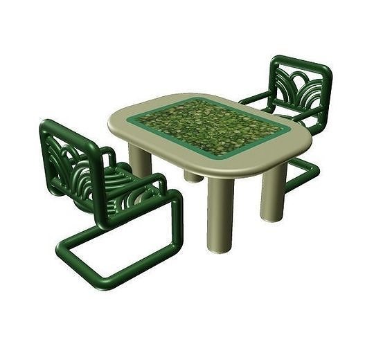 Marvelous Kids Dining Table Set 3D model | CGTrader