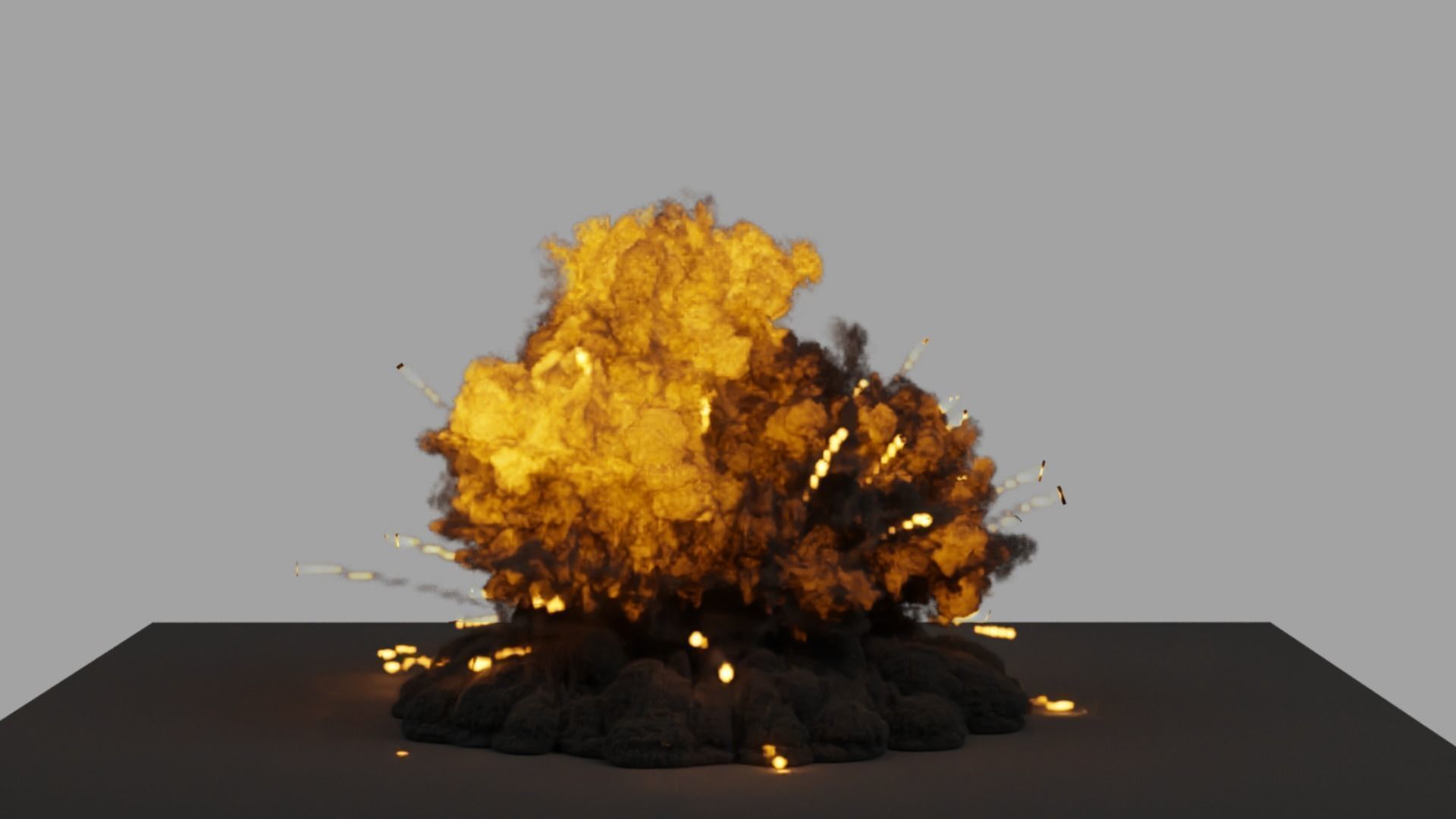 Volumetric Explosion Asset Pack - 5 Simulations 3D model | CGTrader
