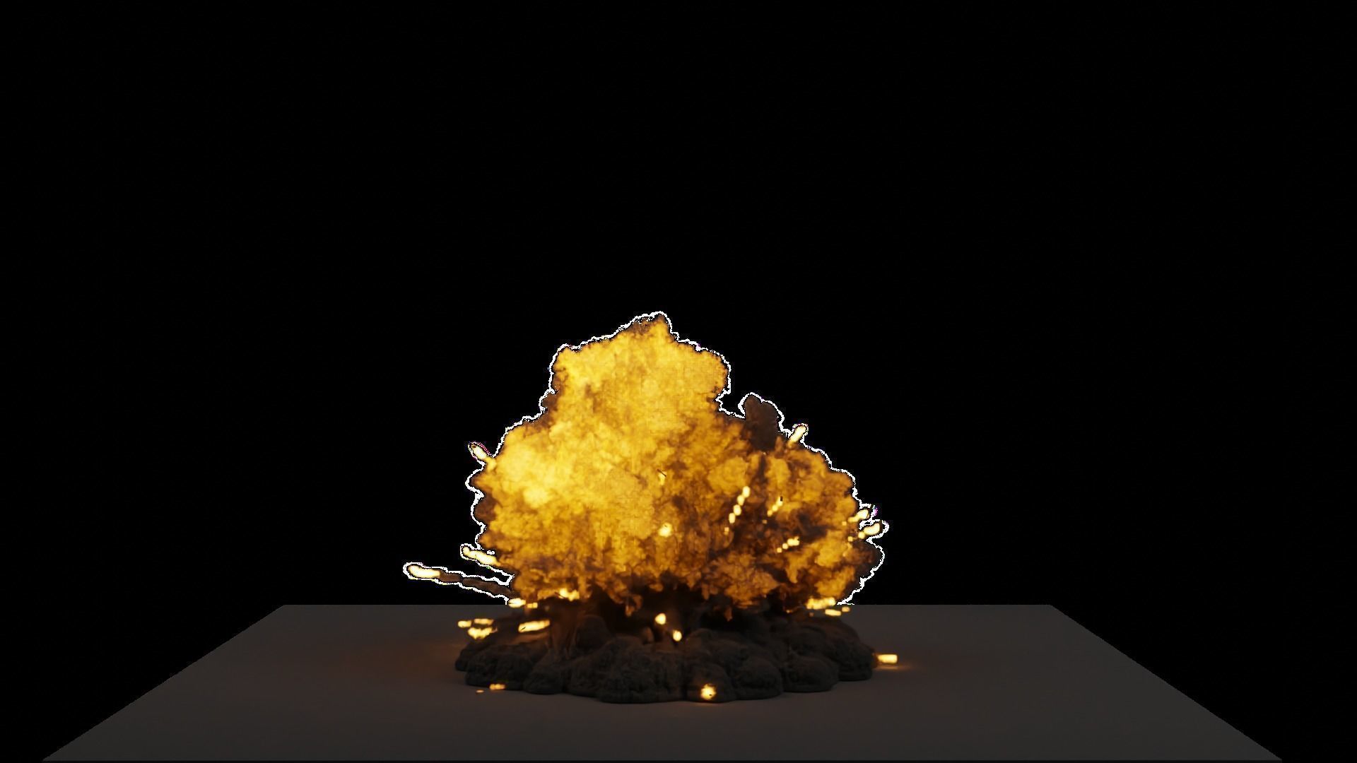 Volumetric Explosion Asset Pack - 5 Simulations 3D model | CGTrader