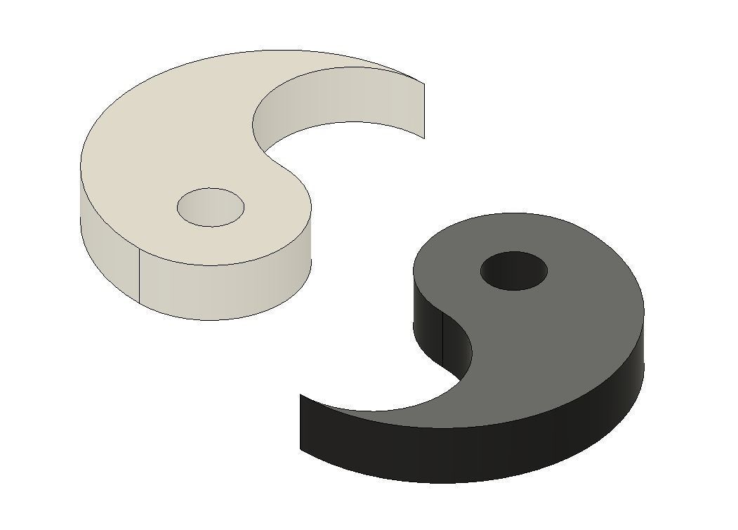 Yin-Yang yin yang symbol free 3D model 3D printable | CGTrader