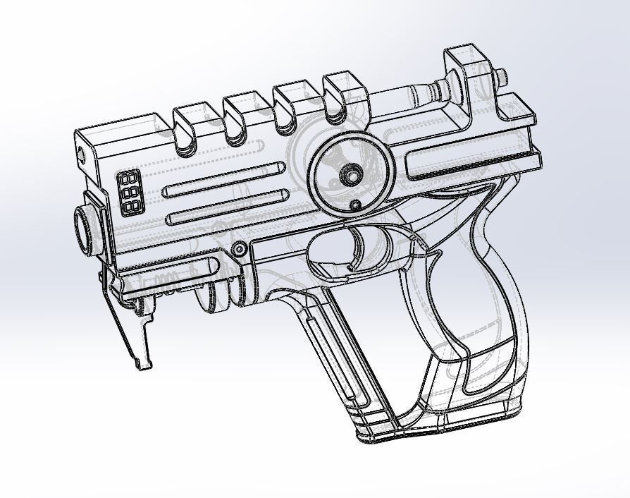 Blaster of Korben Dallas from movie The Fifth Element 3D model | CGTrader