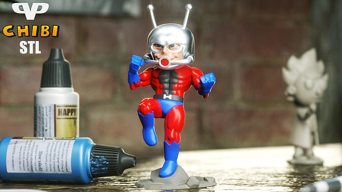 Ant-Man Chibi STL for 3D Printing ChibiSTL 3DXM 3D model 3D printable ...