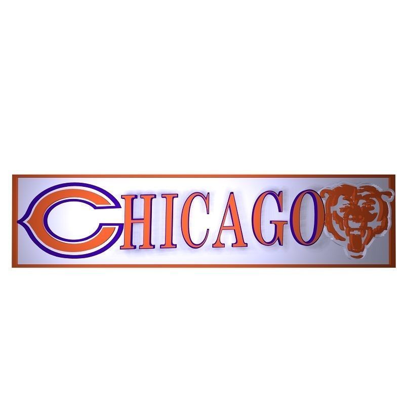 Chicago banner 3 3D model | CGTrader