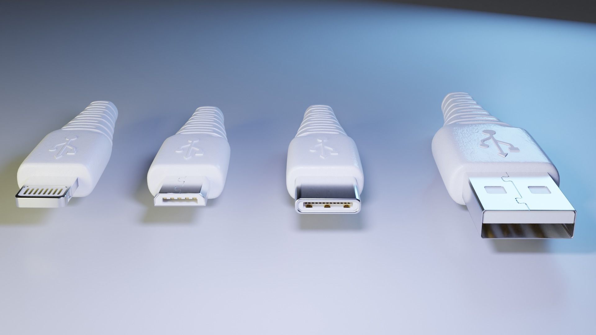 High-poly Charging pins set 3D model | CGTrader