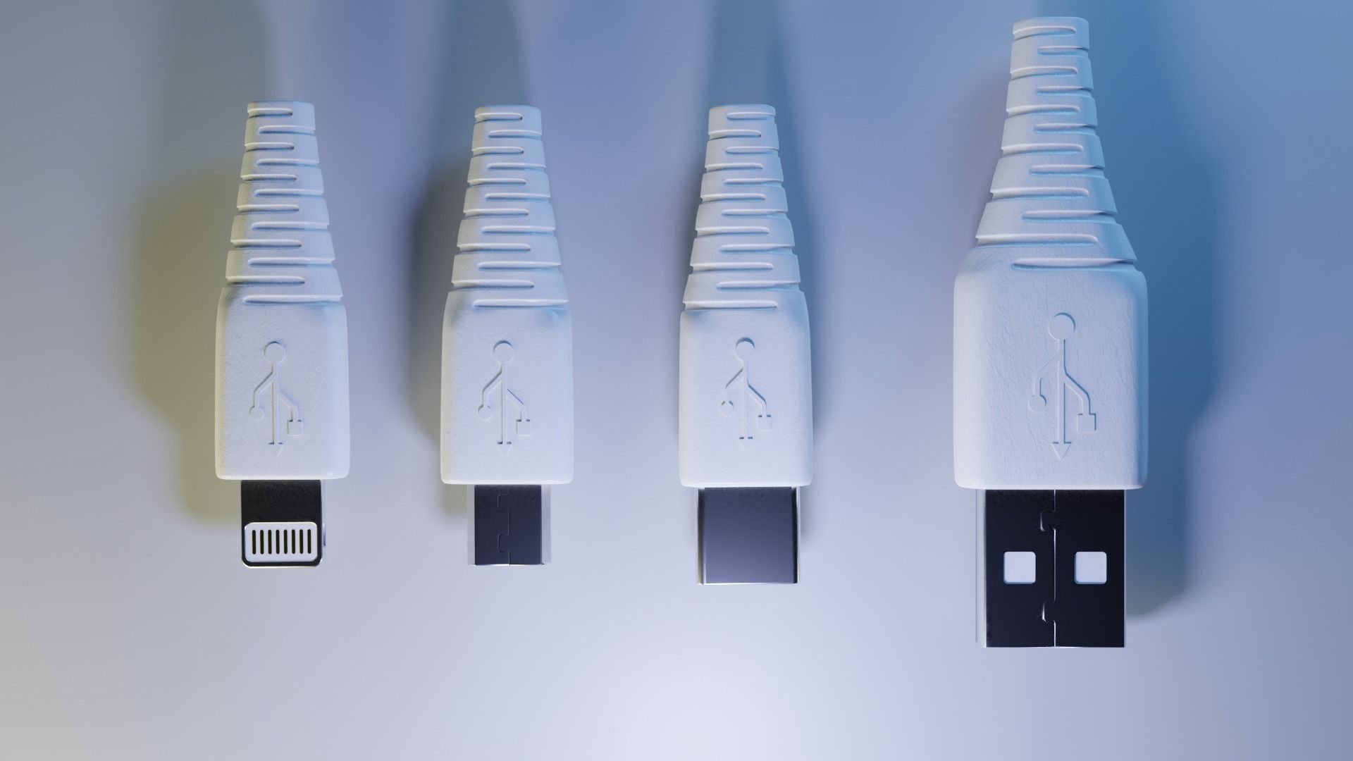 High-poly Charging pins set 3D model | CGTrader