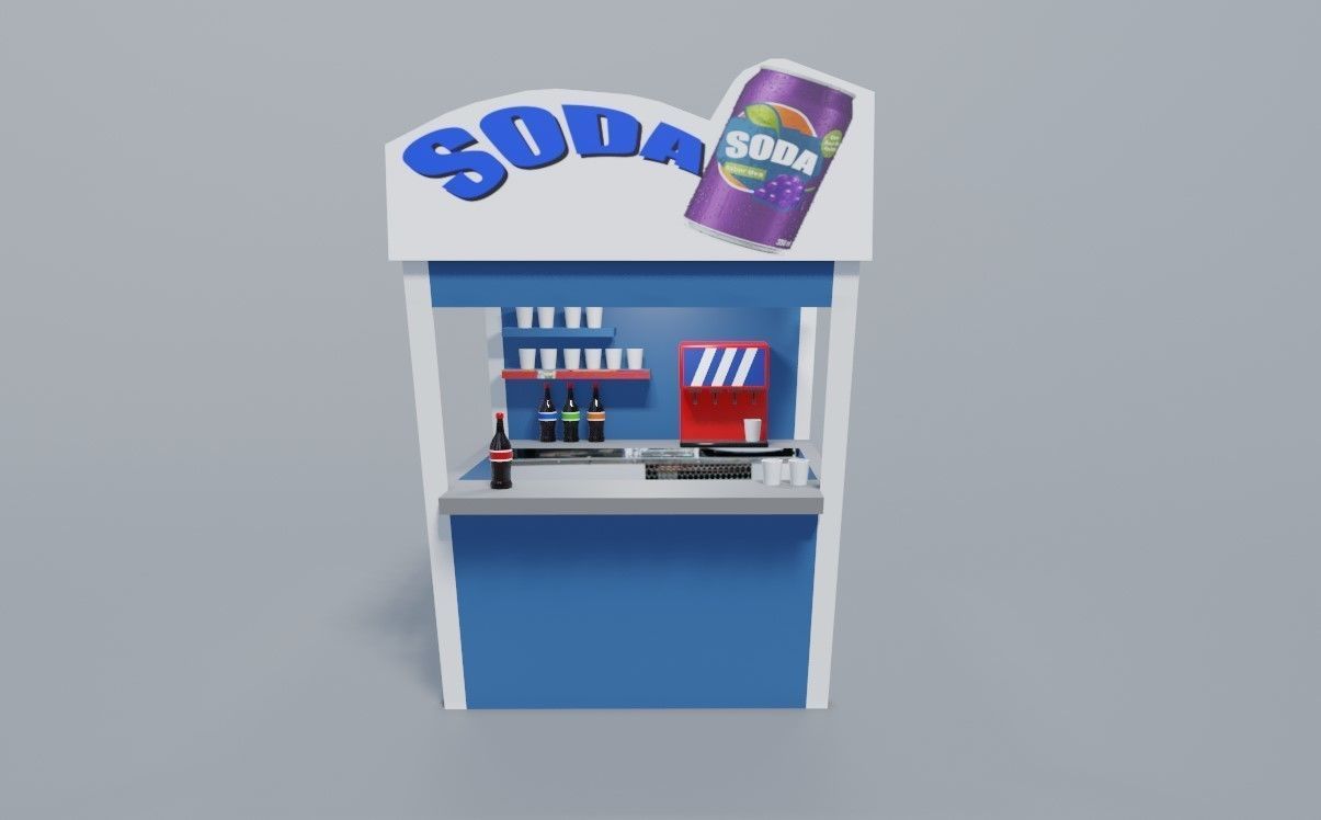 3D model Soda Stand - Shop - Refrigerante VR / AR / low-poly | CGTrader