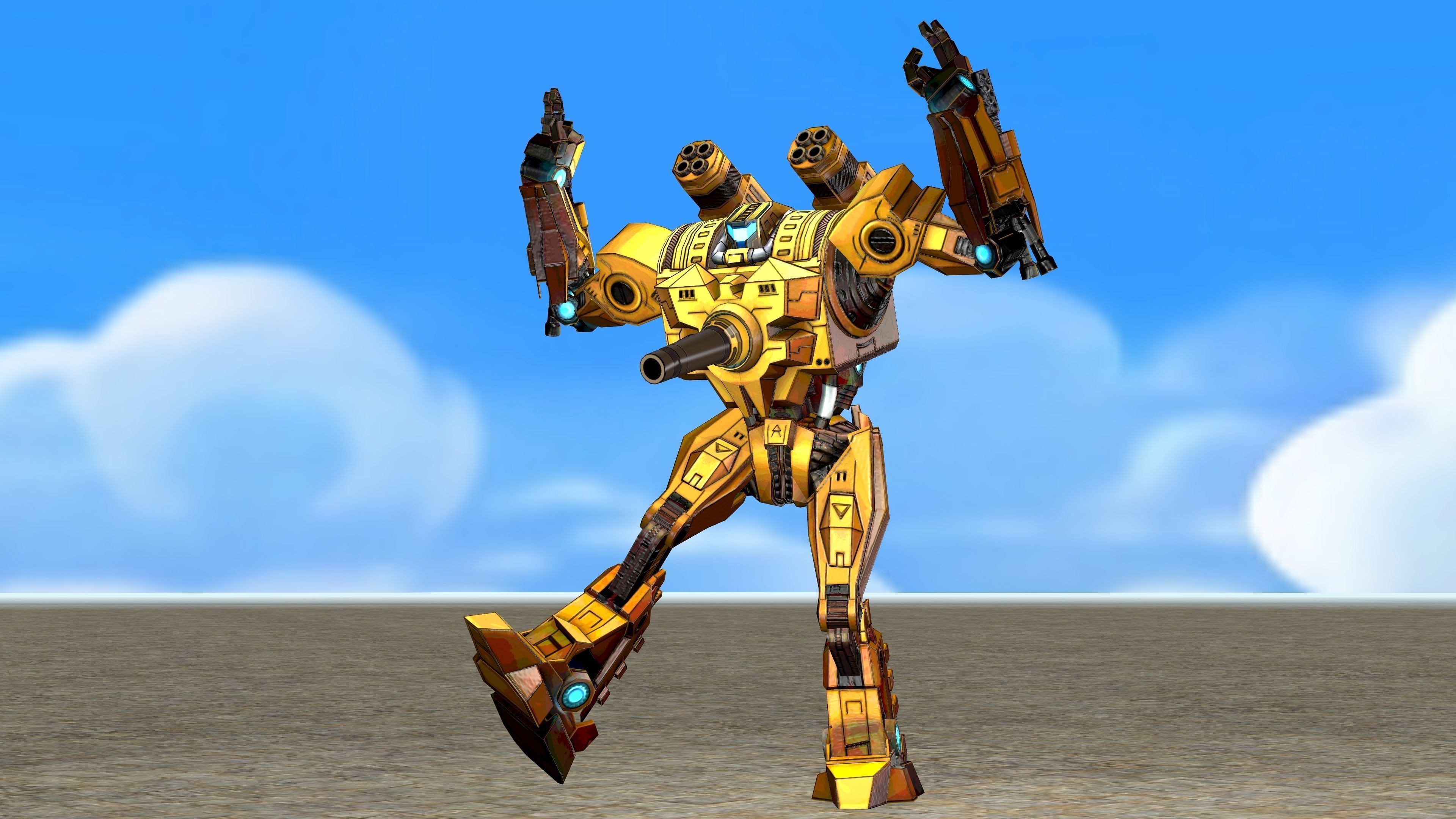 BATTLE ROBOT with Animation 3D model animated rigged | CGTrader