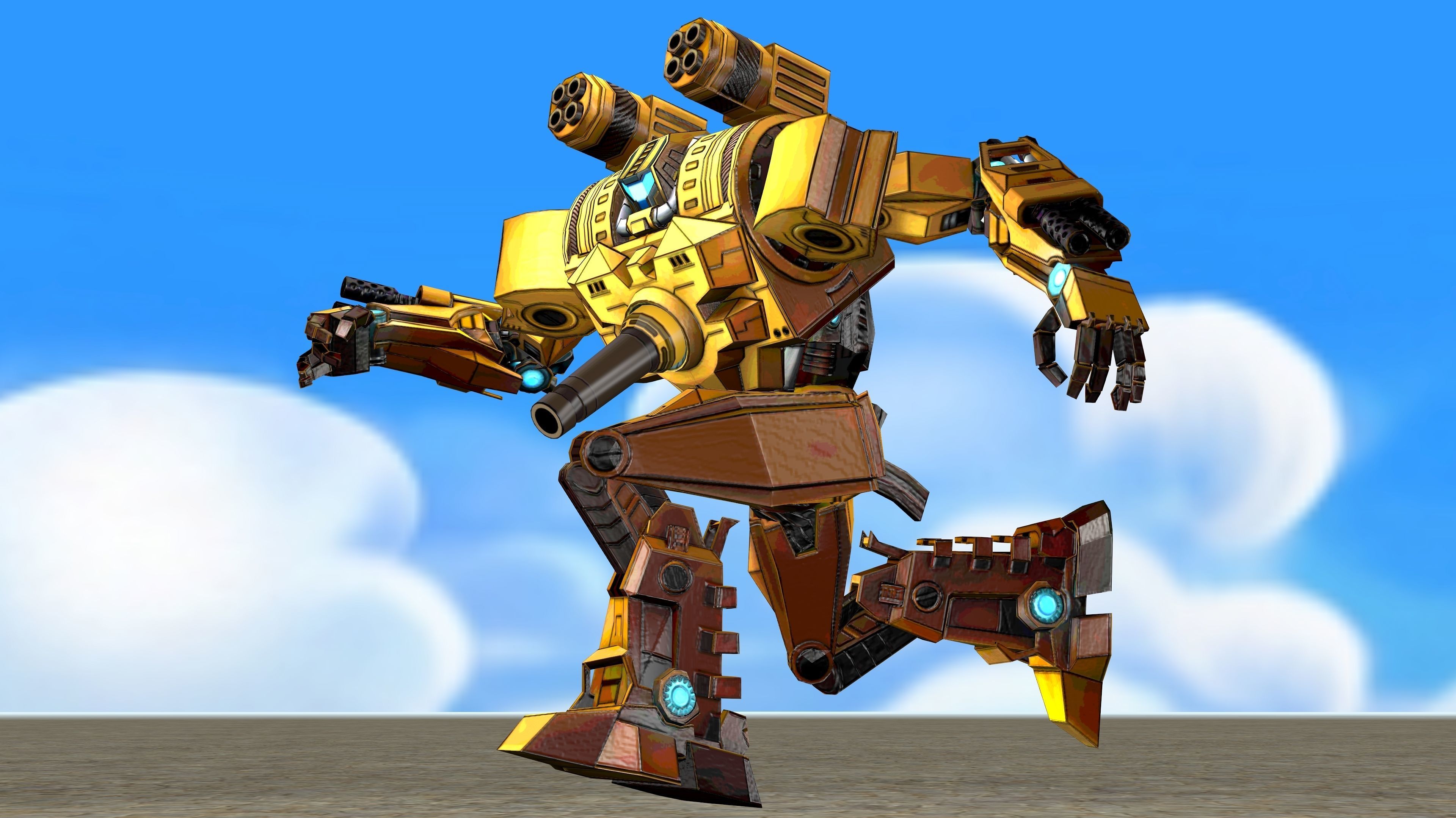 BATTLE ROBOT with Animation 3D model animated rigged | CGTrader