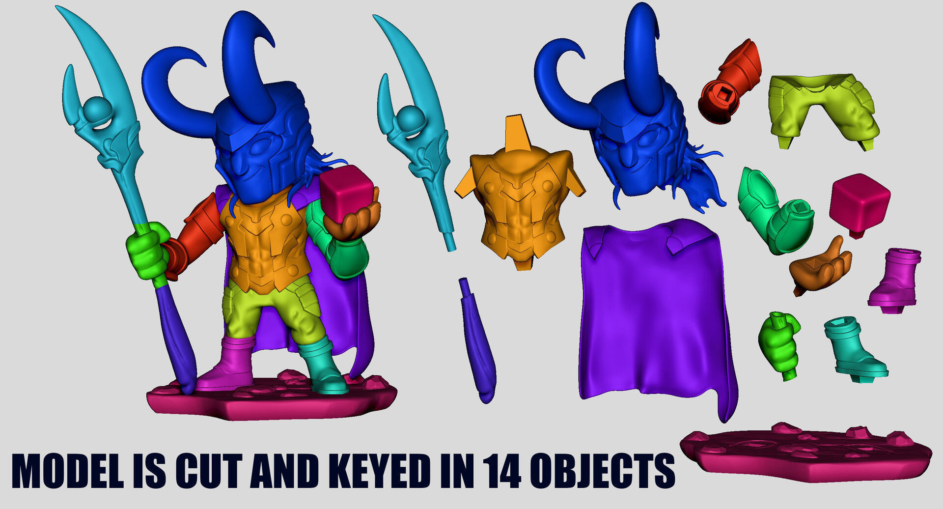 Loki STL from marvel comics 3D model 3D printable | CGTrader