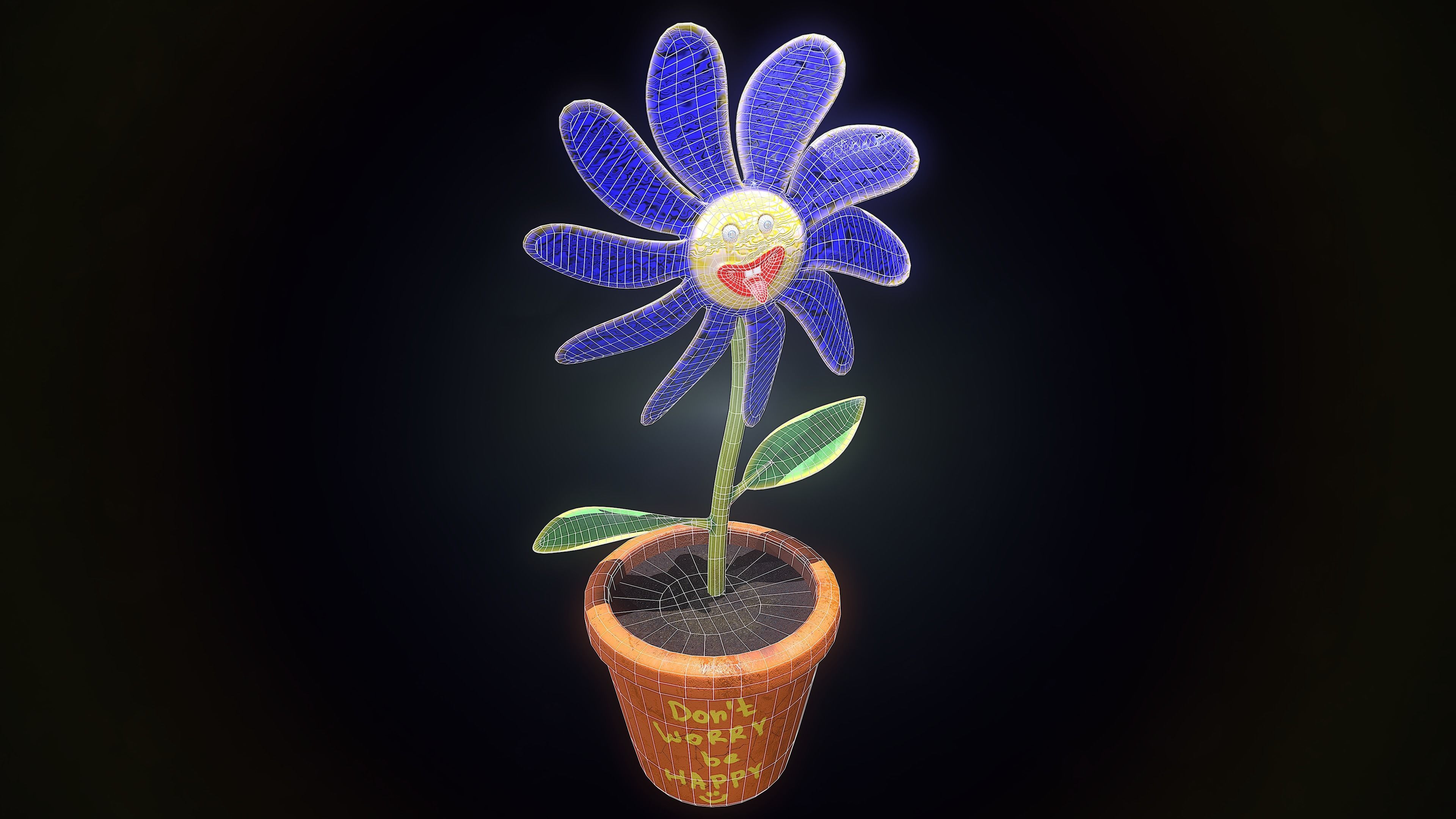 3D model Happy Flower VR / AR / low-poly | CGTrader