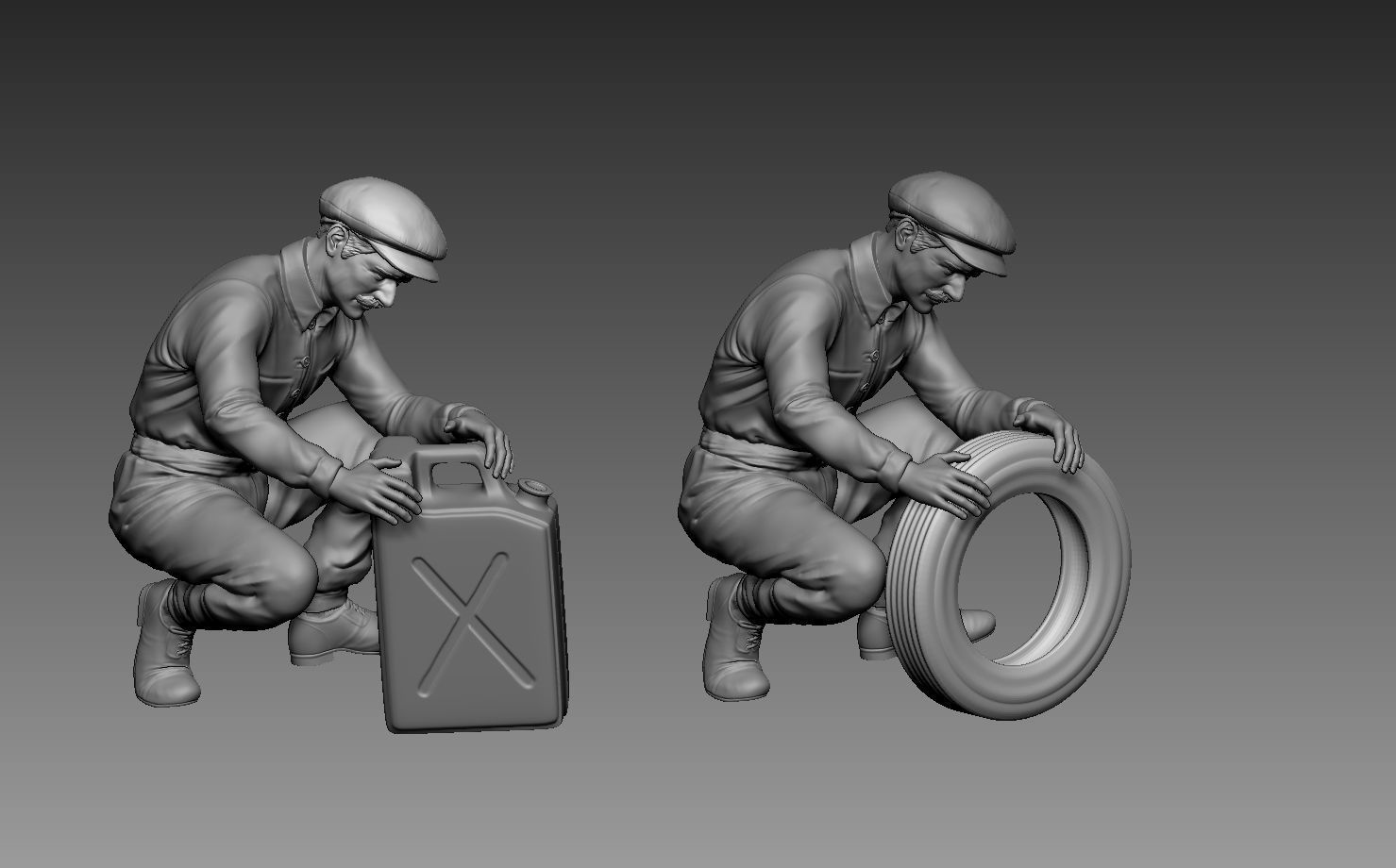 CAR MECHANIC VINTAGE 3D model 3D printable | CGTrader