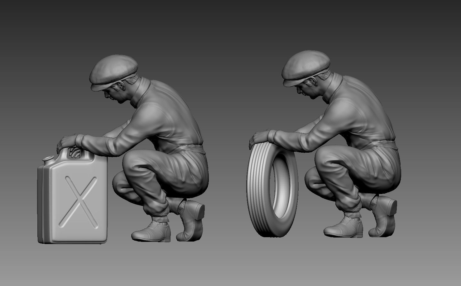 CAR MECHANIC VINTAGE 3D model 3D printable | CGTrader