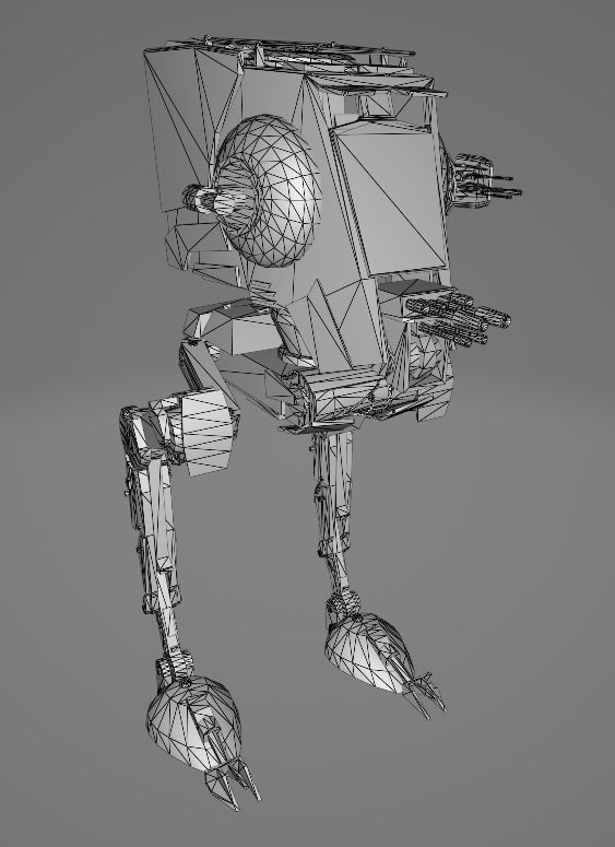 3D model Star Wars ATST Walker - Low Poly Game - Battlefield - FBX ...