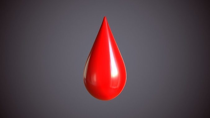 3D model Blood Drop VR / AR / low-poly | CGTrader