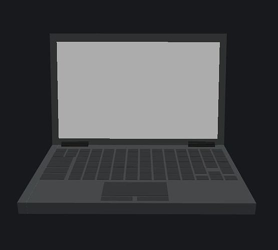 Low Poly Laptop 3D model | CGTrader