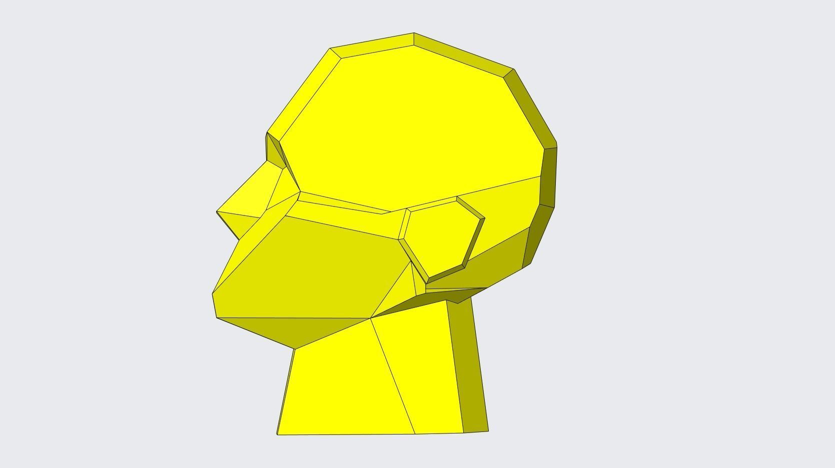 Polygonal Head 3D model 3D printable | CGTrader