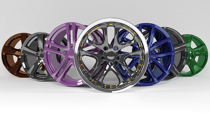 Pack of rims Dezent 3D model 3D model | CGTrader