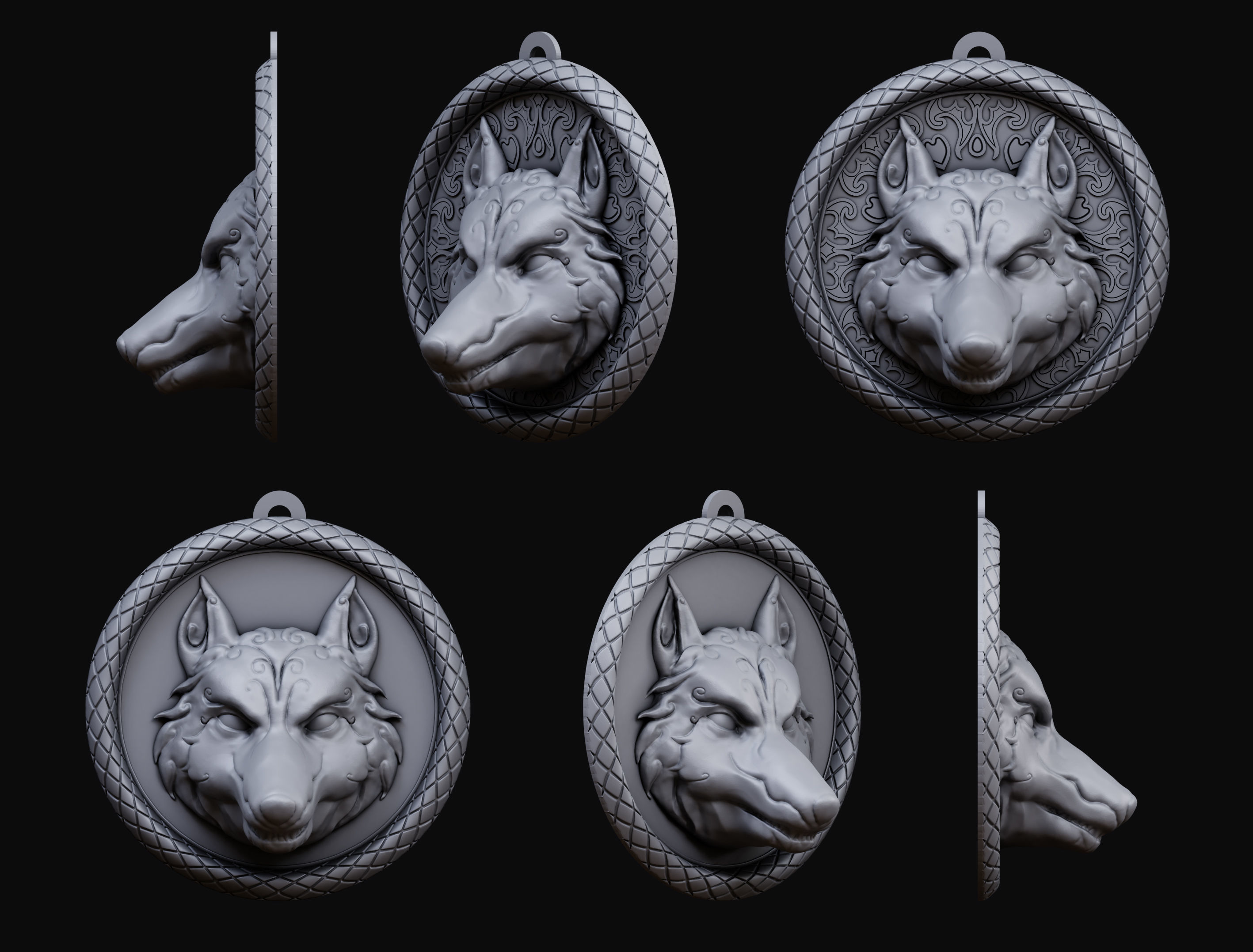 THE WITCHER WOLF NECKLACE - TWO VERSIONS free 3D model 3D printable ...