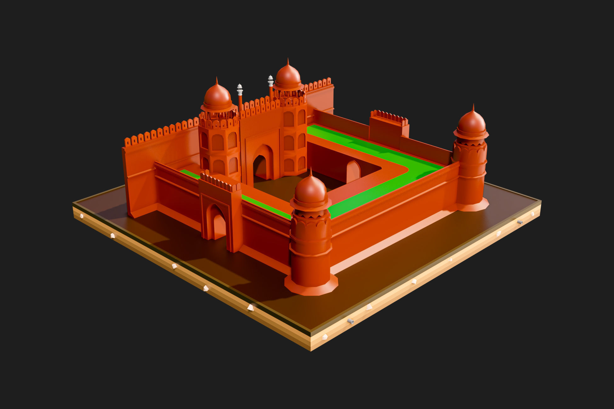 3D model Low Poly Indian Monuments Low-poly Landmarks VR / AR / low ...